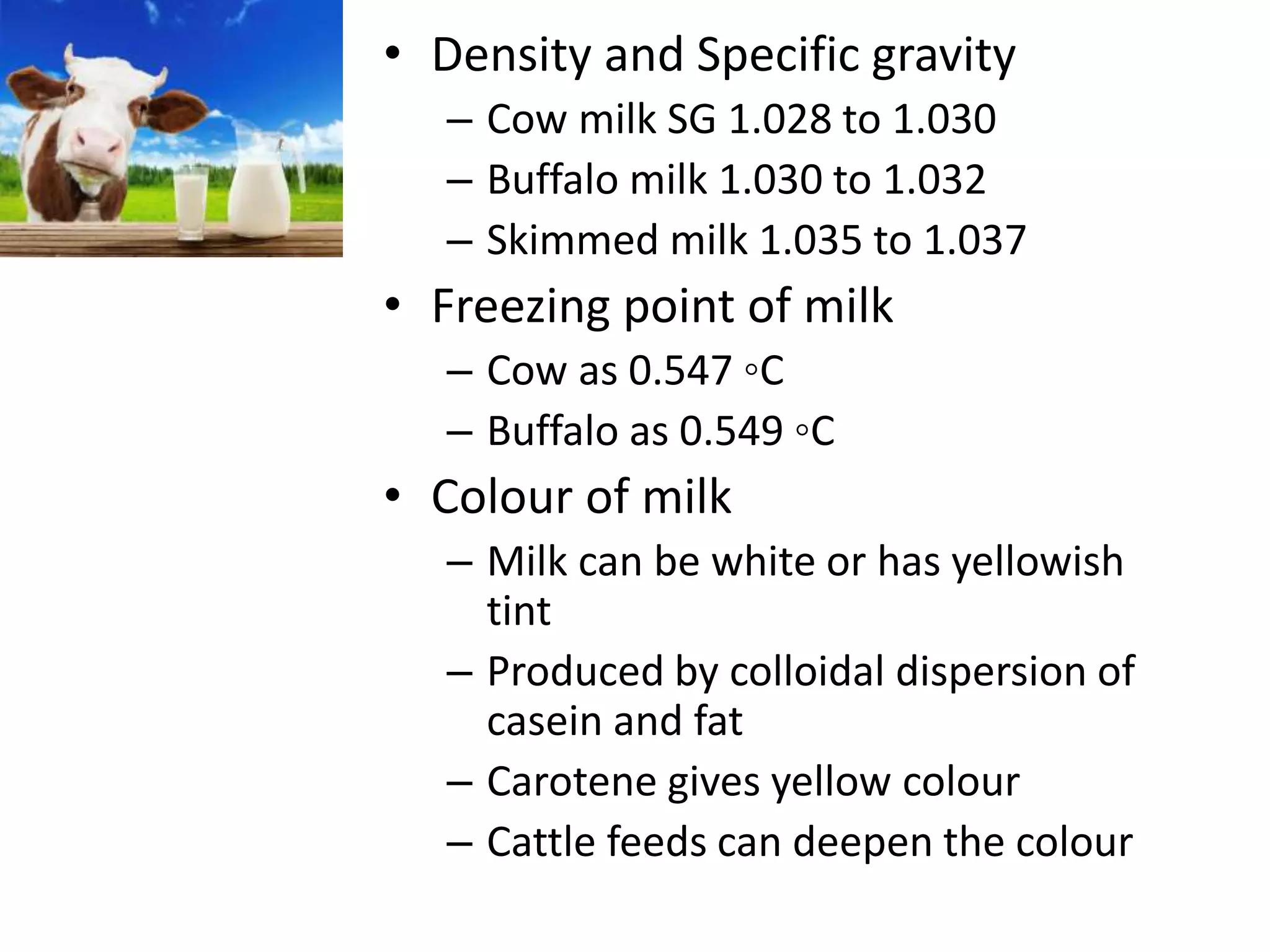 Milk defination, properties and nutrition | PPTX