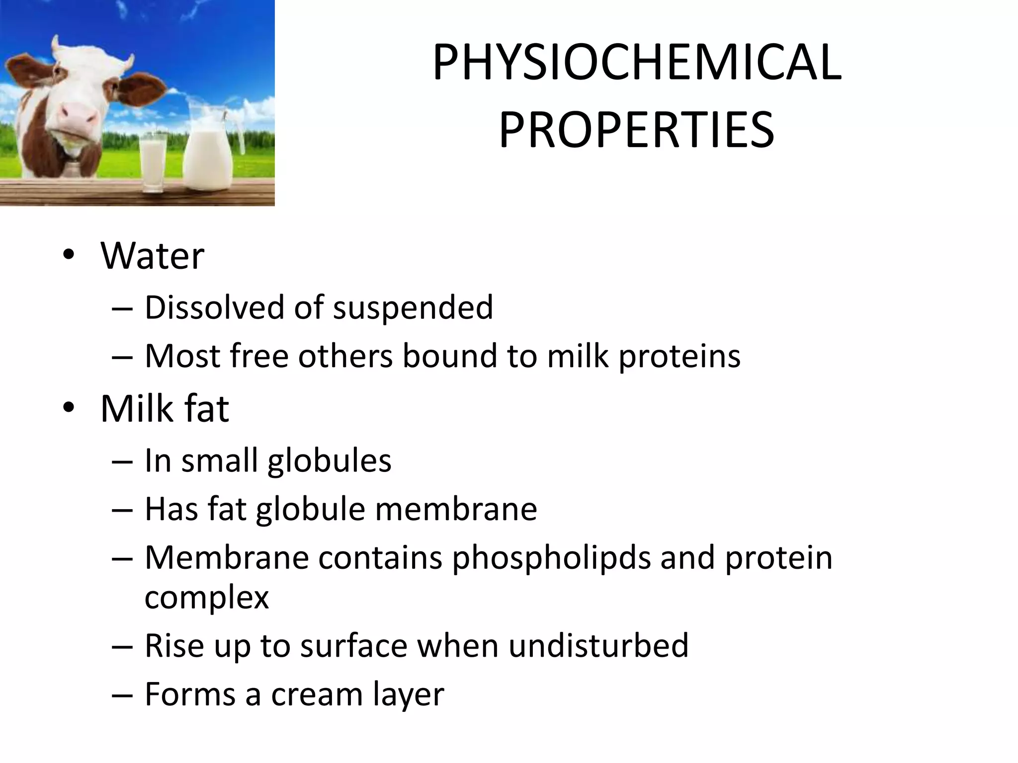 Milk defination, properties and nutrition | PPTX