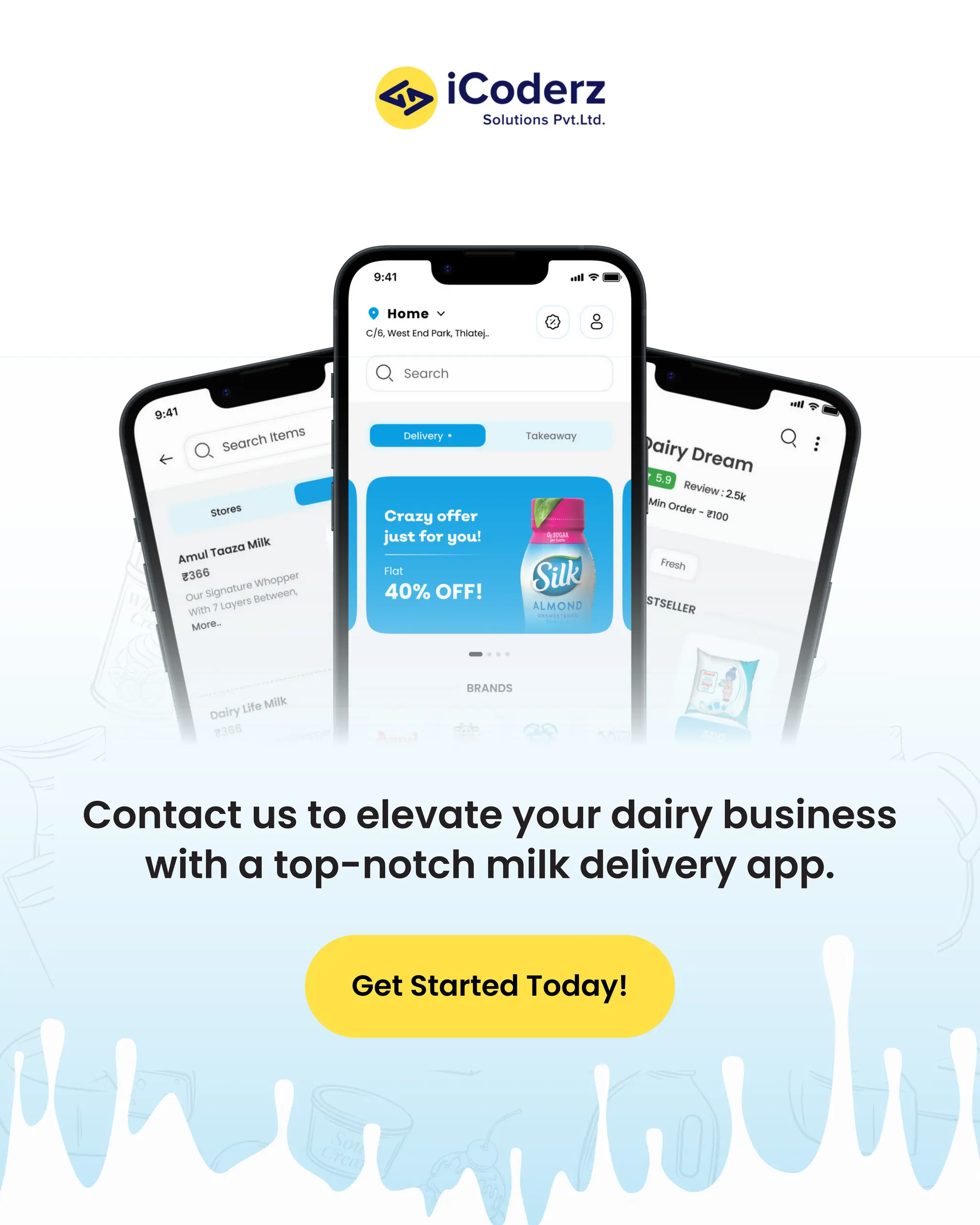 On Demand Milk Delivery App Solutions By Icoderz Solutions | PDF