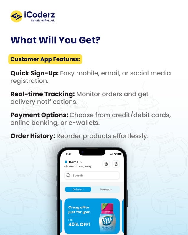 On Demand Milk Delivery App Solutions By Icoderz Solutions | PDF