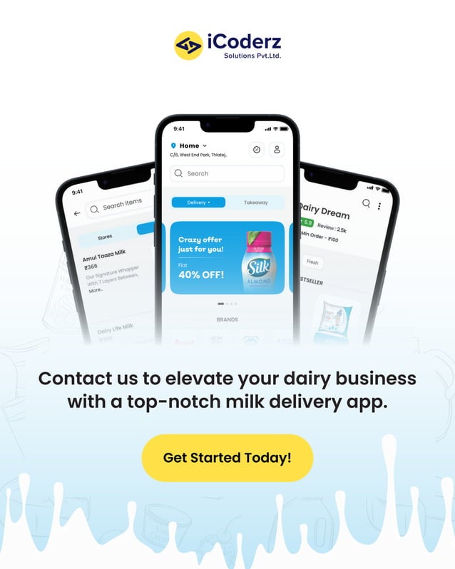 On Demand Milk Delivery App Solutions By Icoderz Solutions | PDF