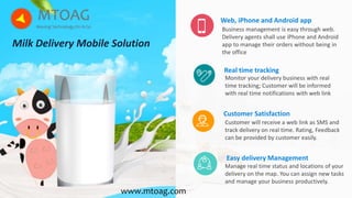 Milk Delivery App Development | App for Milk Delivery | Mtoag | PPT