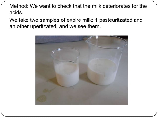 Milk experiment | PPTX | Food & Drink