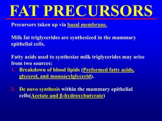 Milk Fat Synthesis | PDF