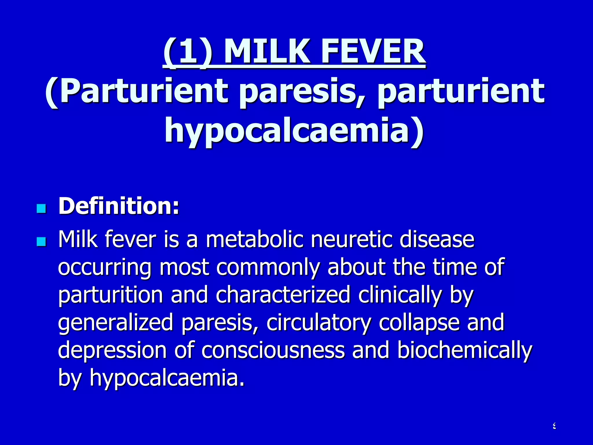 Milk fever | PDF