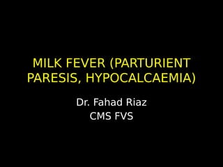 Milk fever | PDF