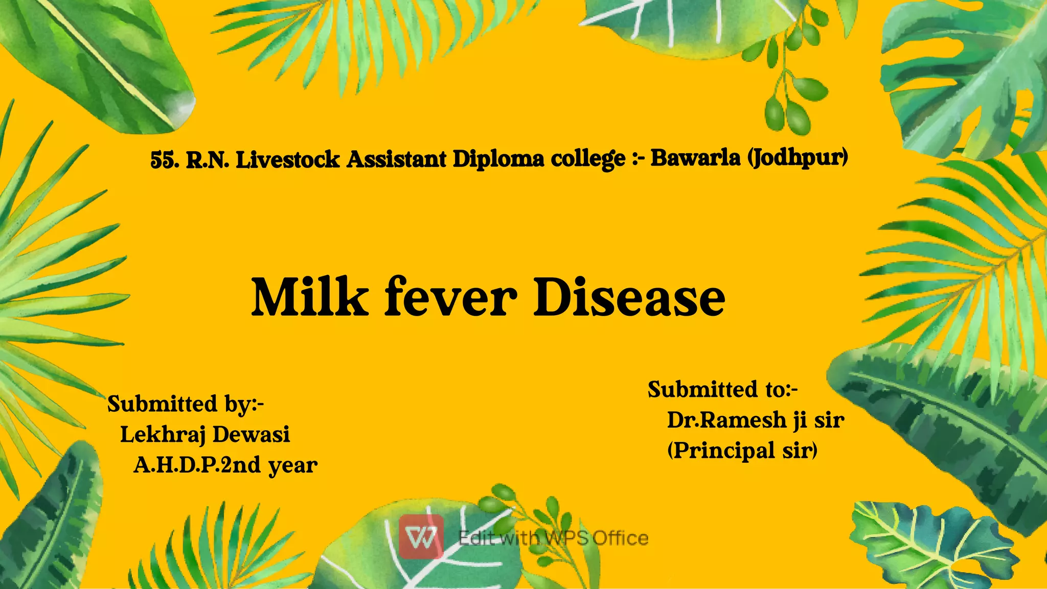 Milk fever Disease | PPT