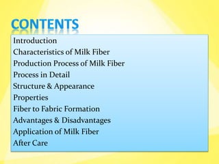 Milk fiber | PPTX