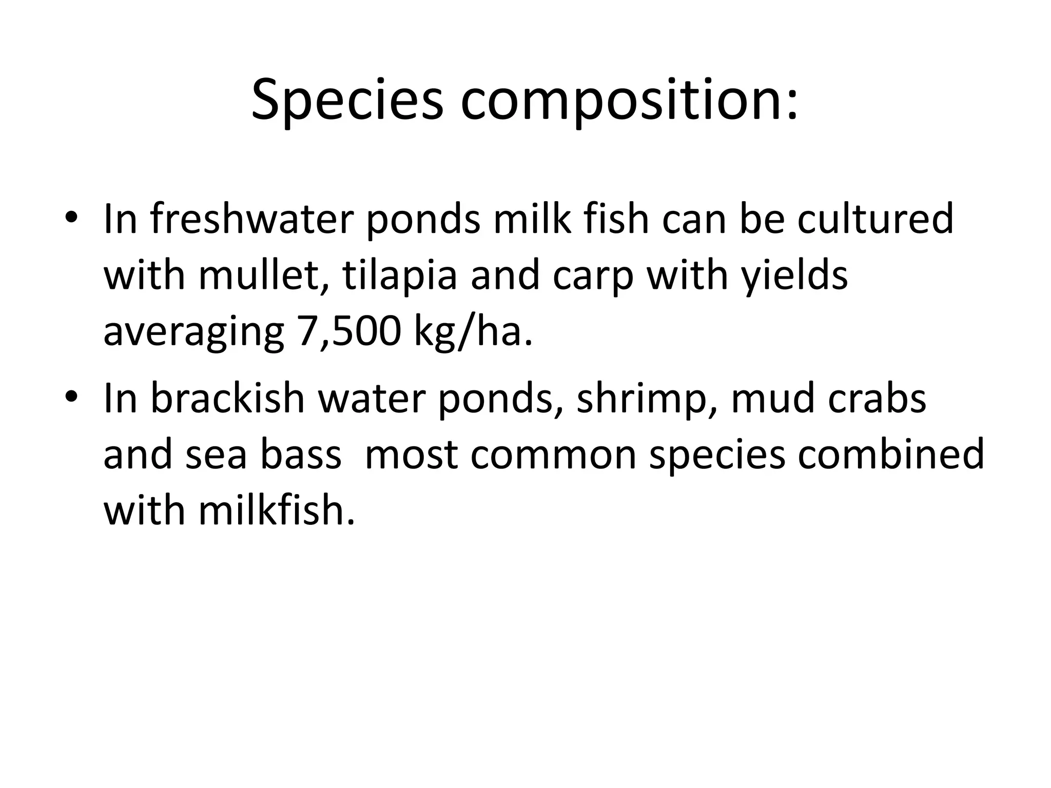 Milkfish culture report | PPTX