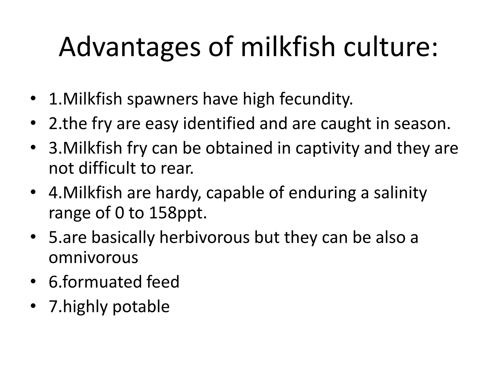 Milkfish culture report | PPTX