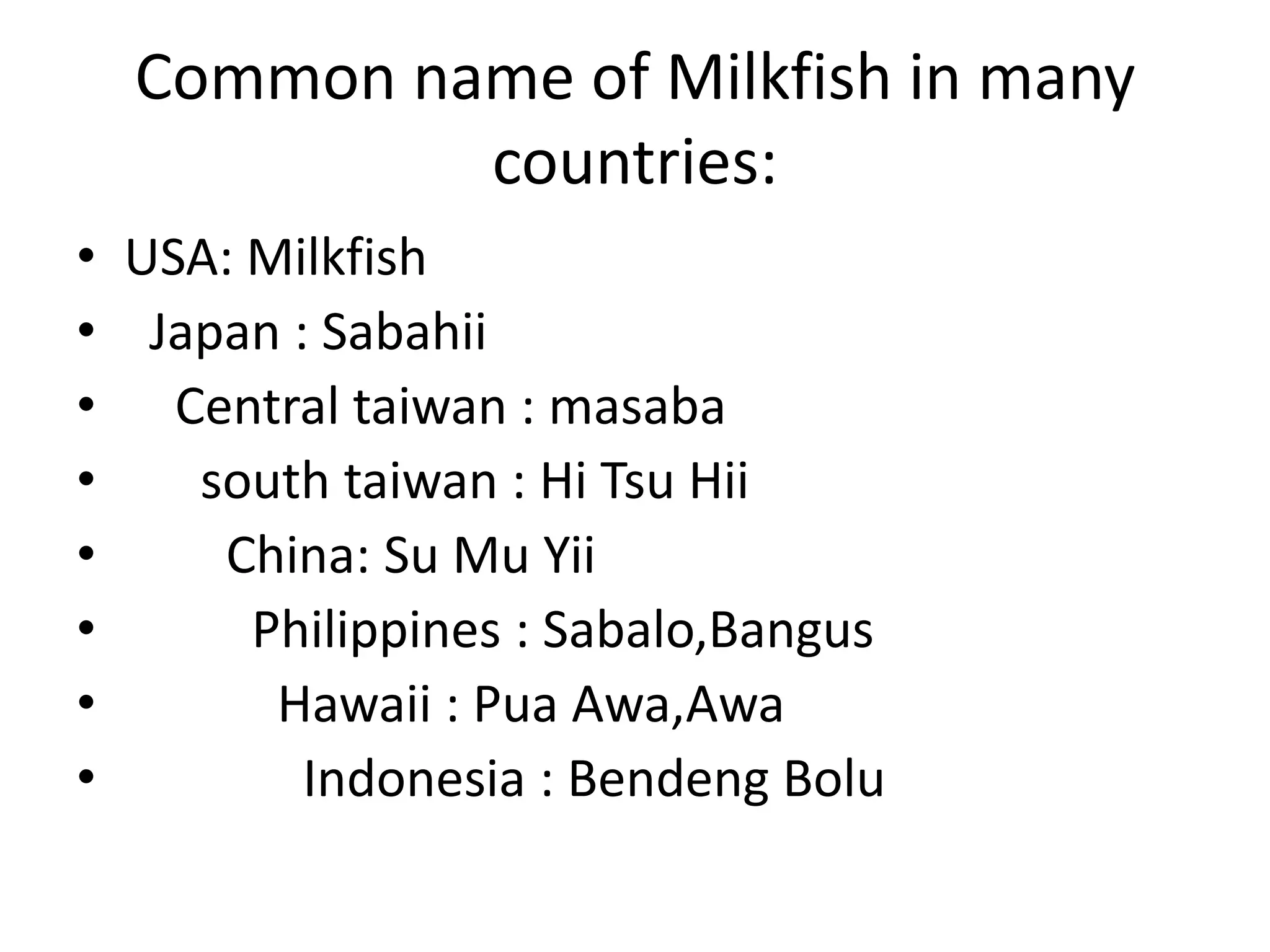 Milkfish culture report | PPTX