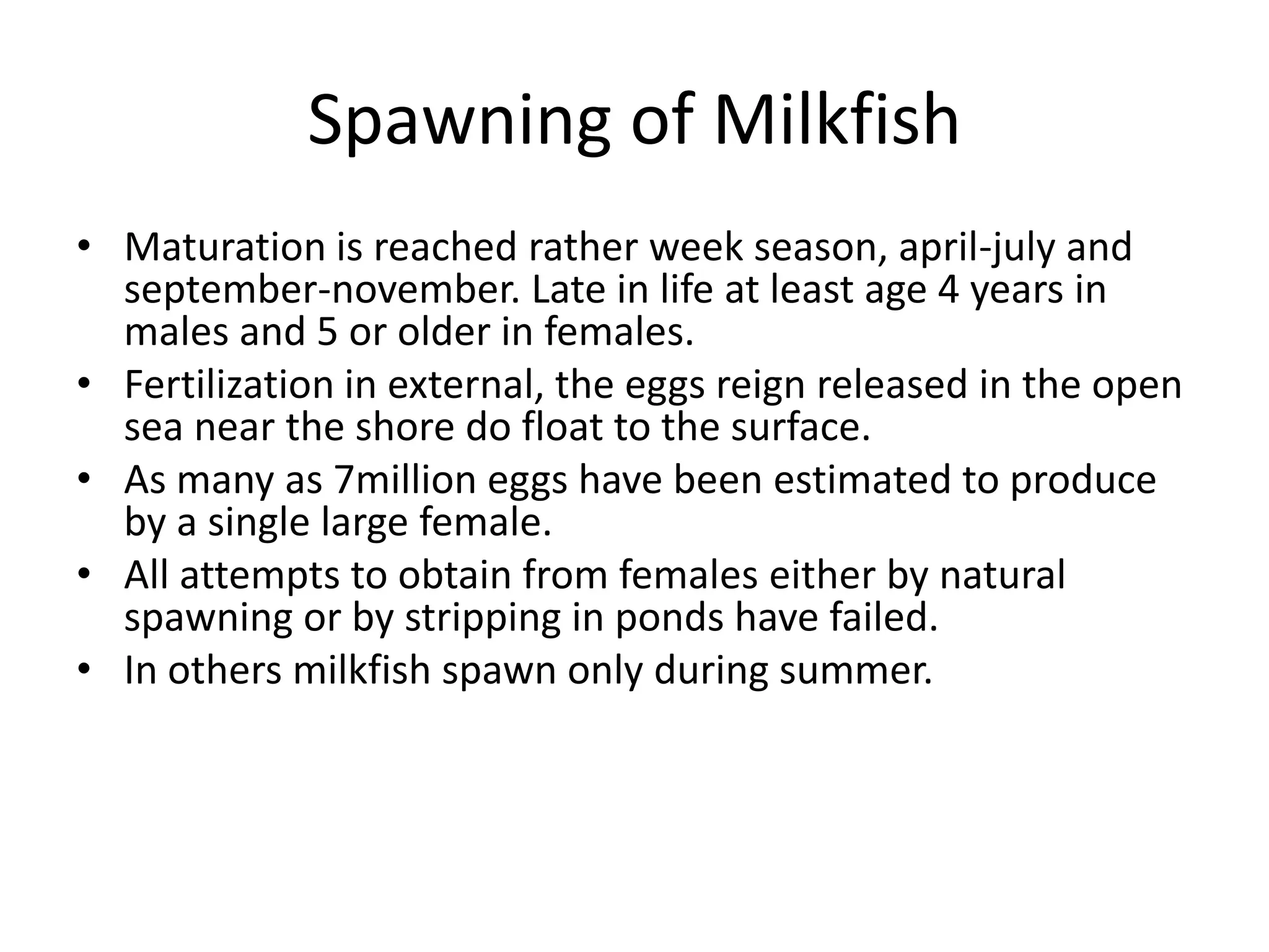 Milkfish culture report | PPTX