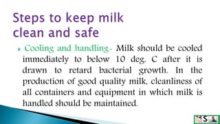 Milk hygiene and milk born diseases in english | PPTX