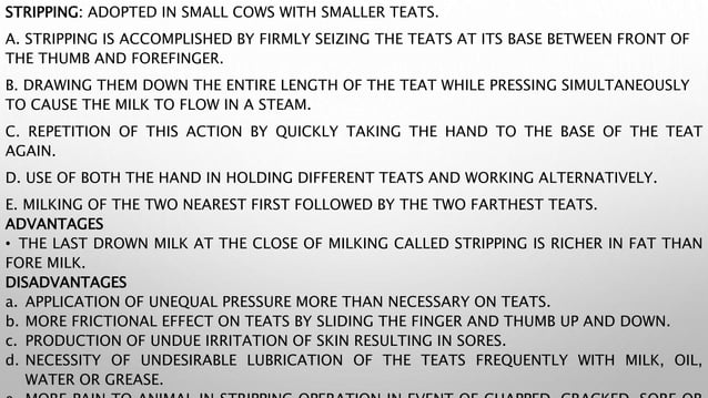 Different Milking Methods and their practices | PPTX