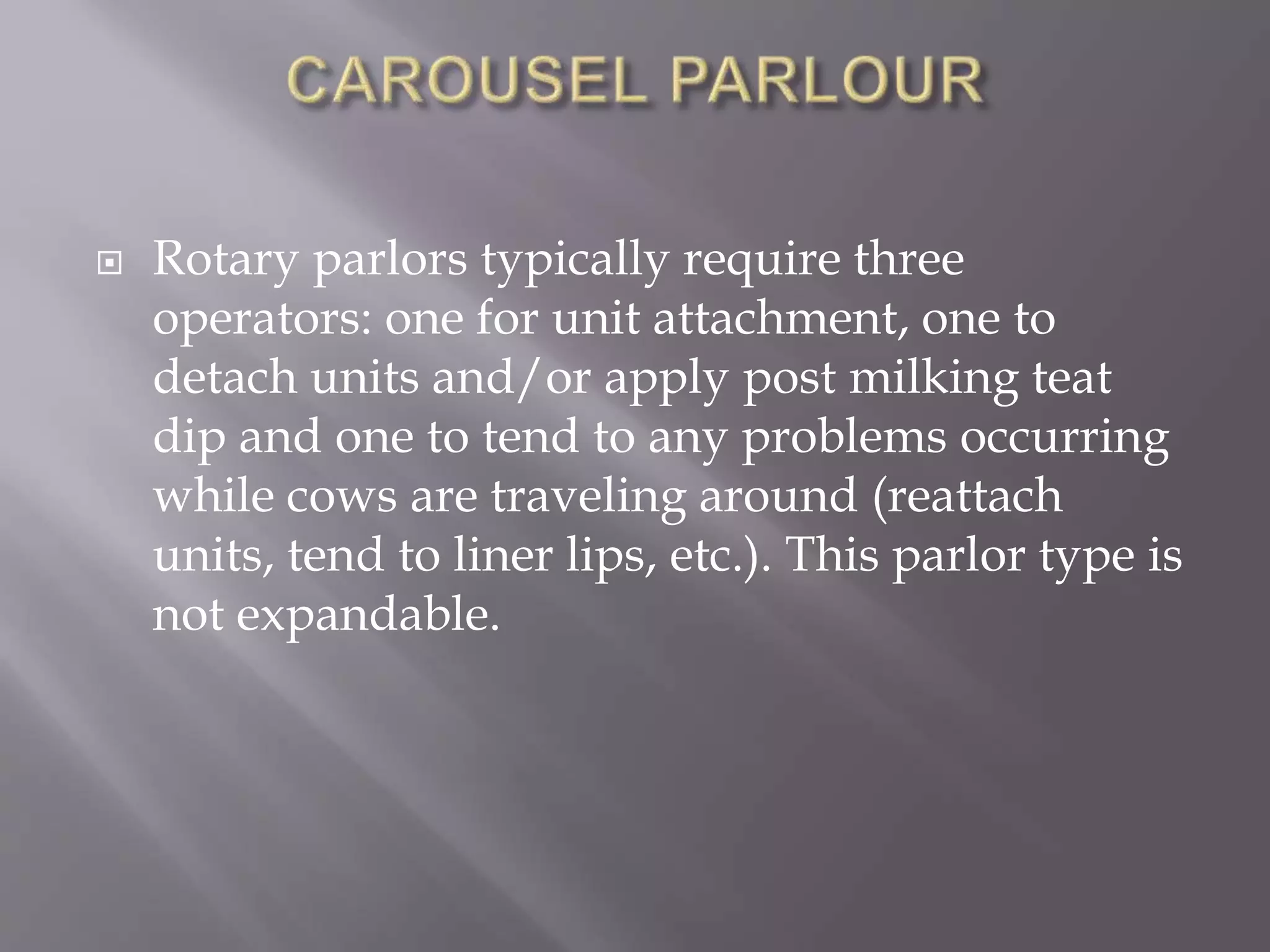 Milking parlor | PPTX