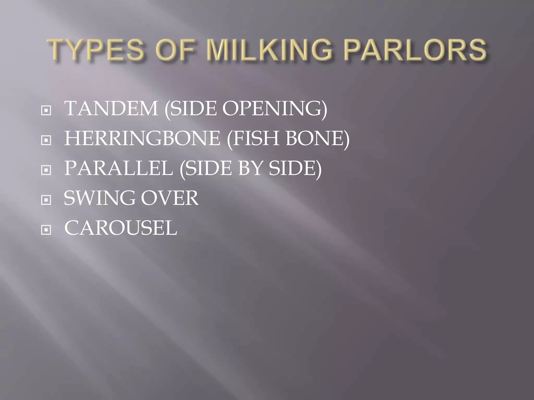 Milking parlor | PPTX