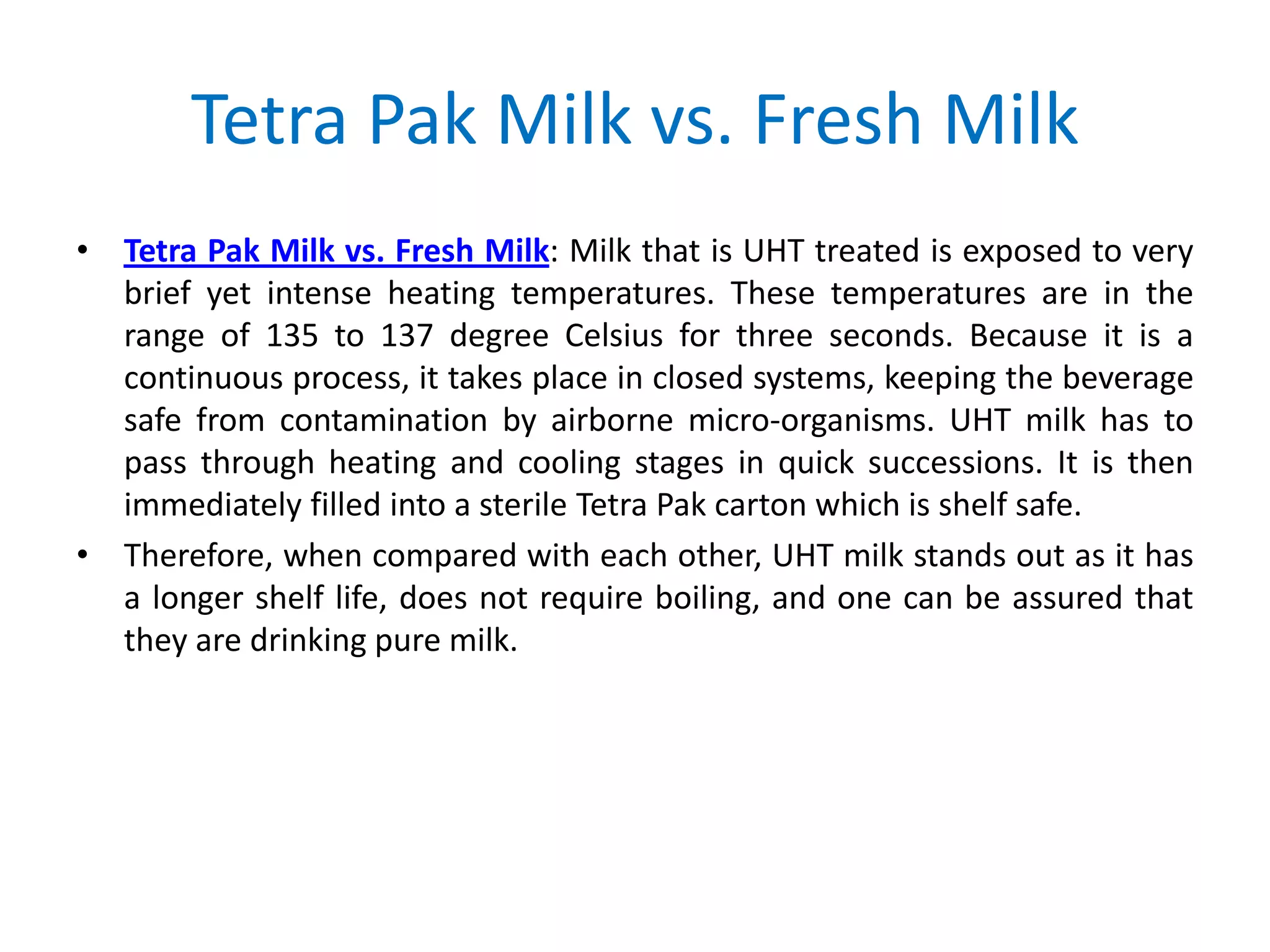 Milk in Tetra Pak | PPTX