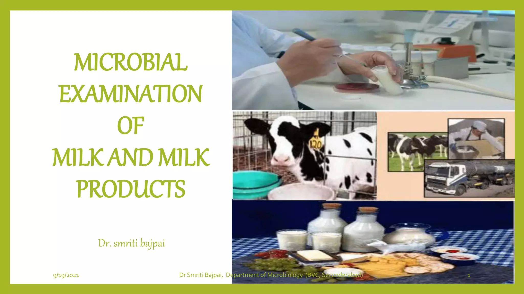 Microbial Examination of Milk .pptx