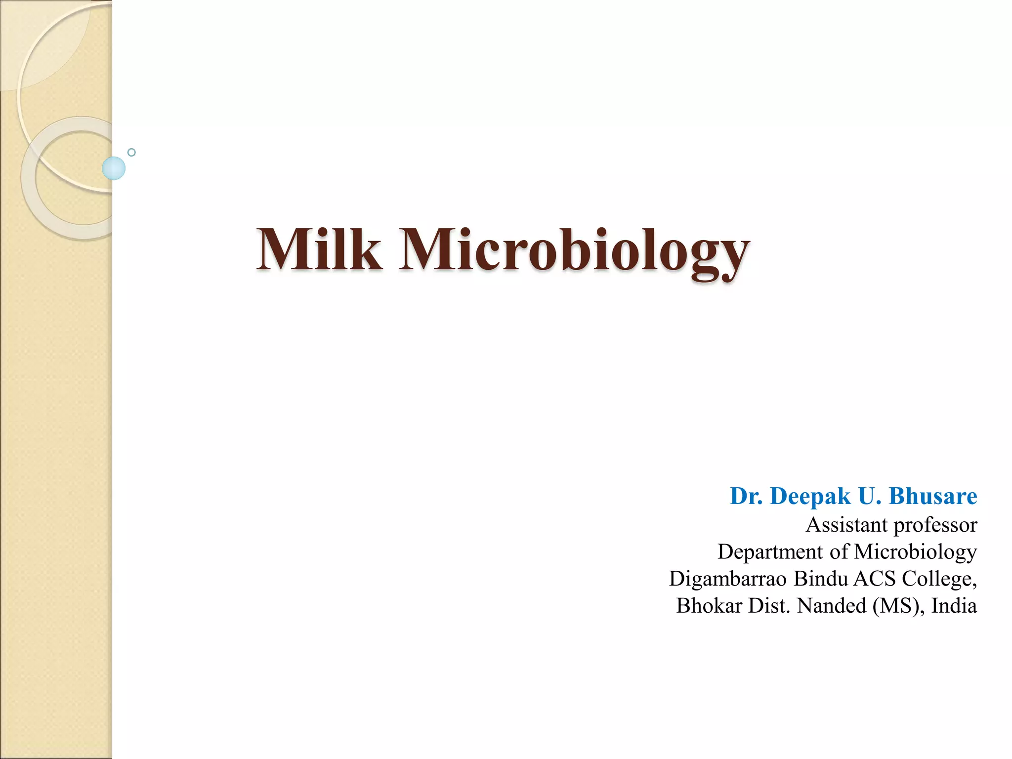 Milk microbiology | PPT