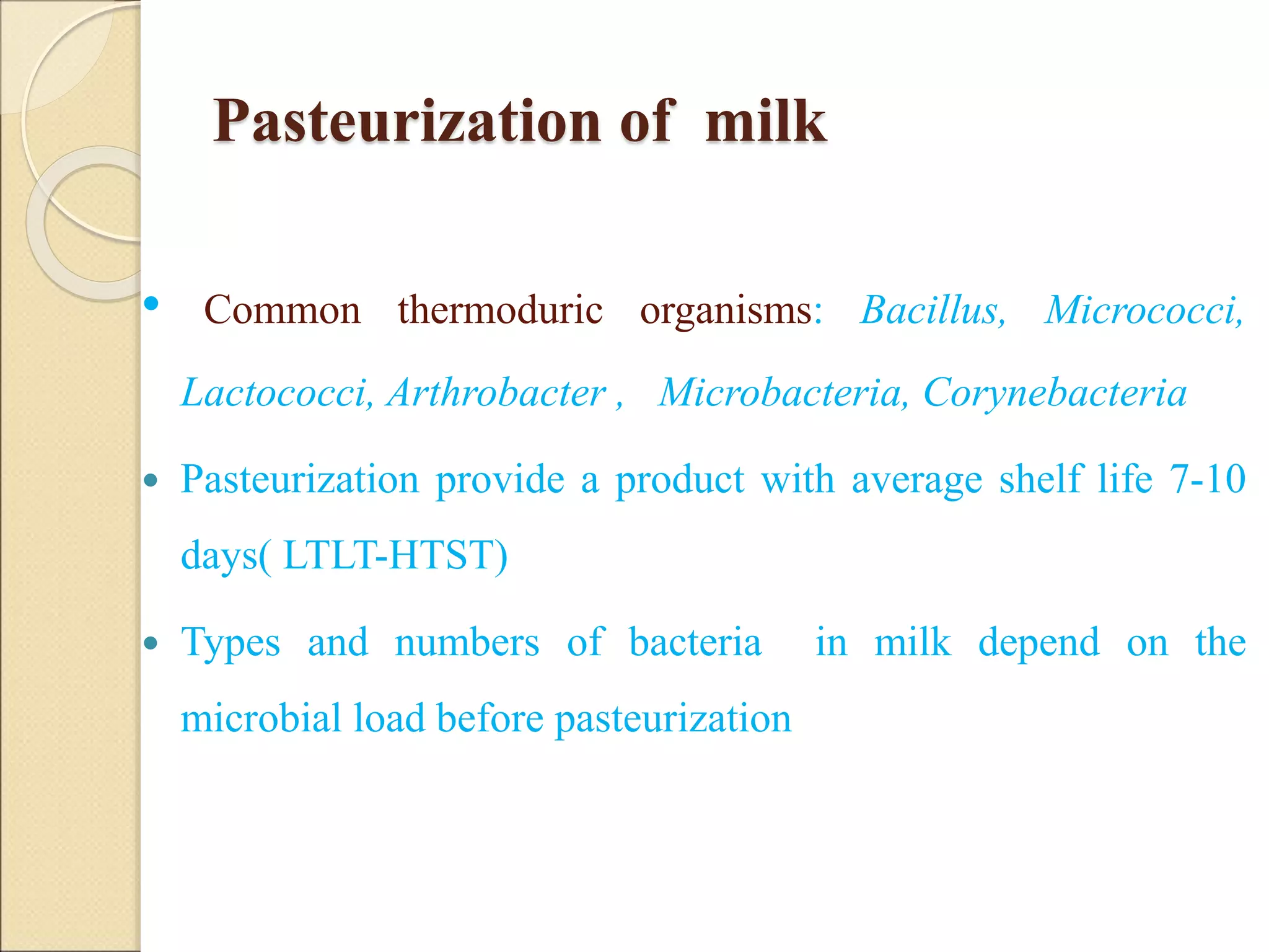Milk microbiology | PPT | Chemistry | Science