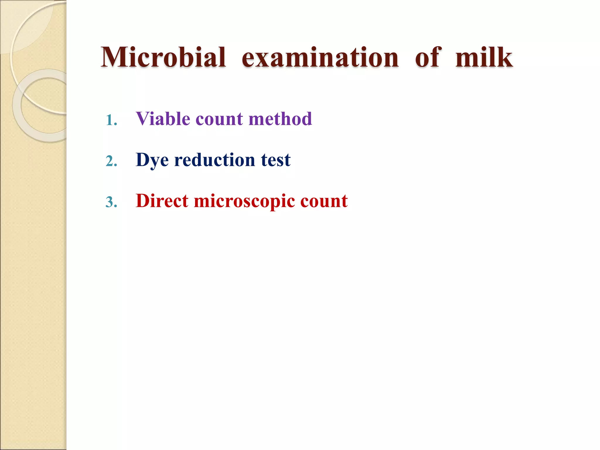 Milk microbiology | PPT | Chemistry | Science