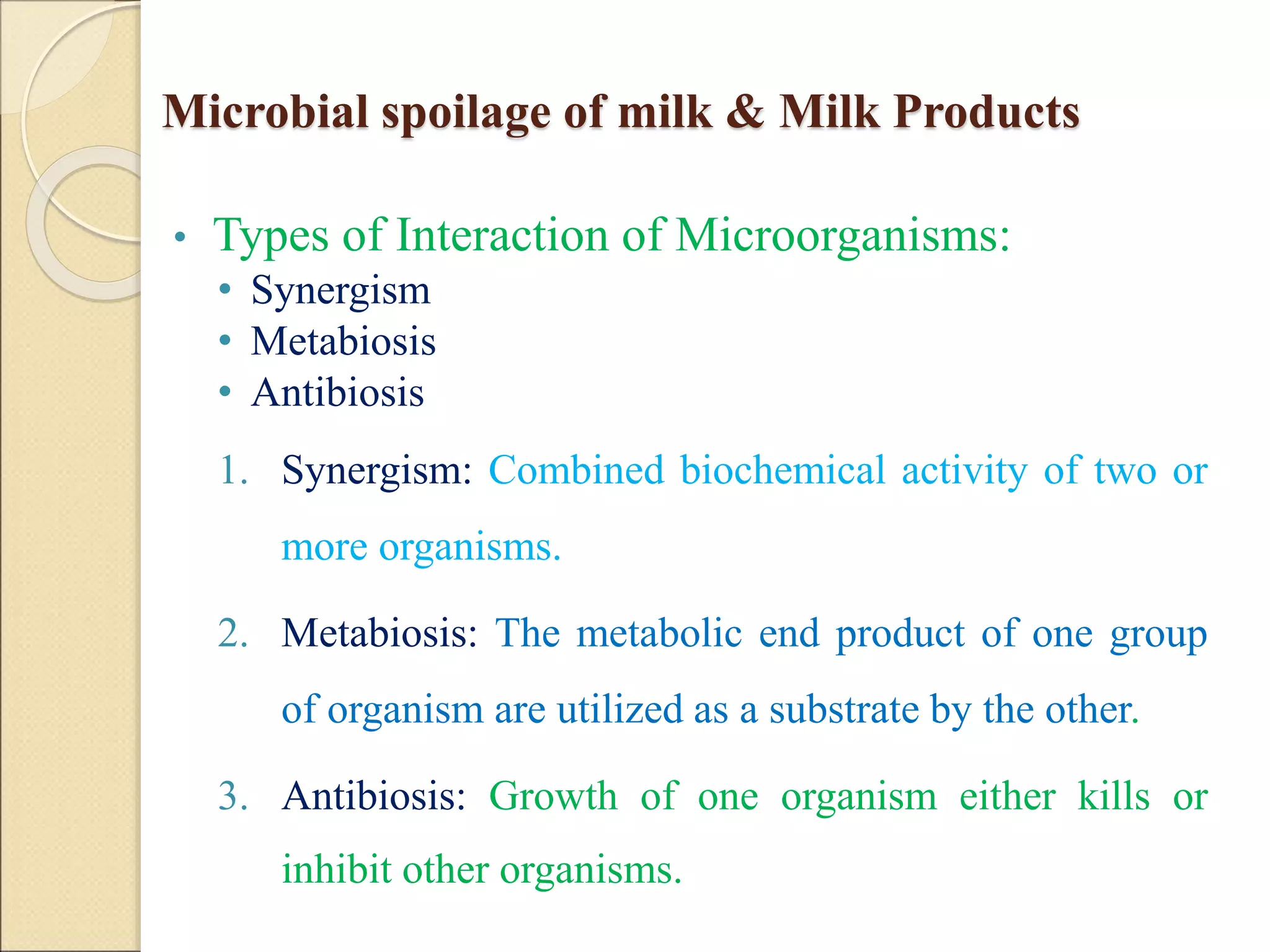 Milk microbiology | PPT | Chemistry | Science