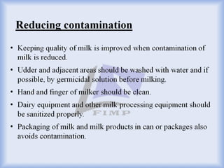 Contamination, Preservation and Spoilage of Milk and Milk Products ...