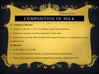 Milk & milk products (alfahad farwa) | PPTX