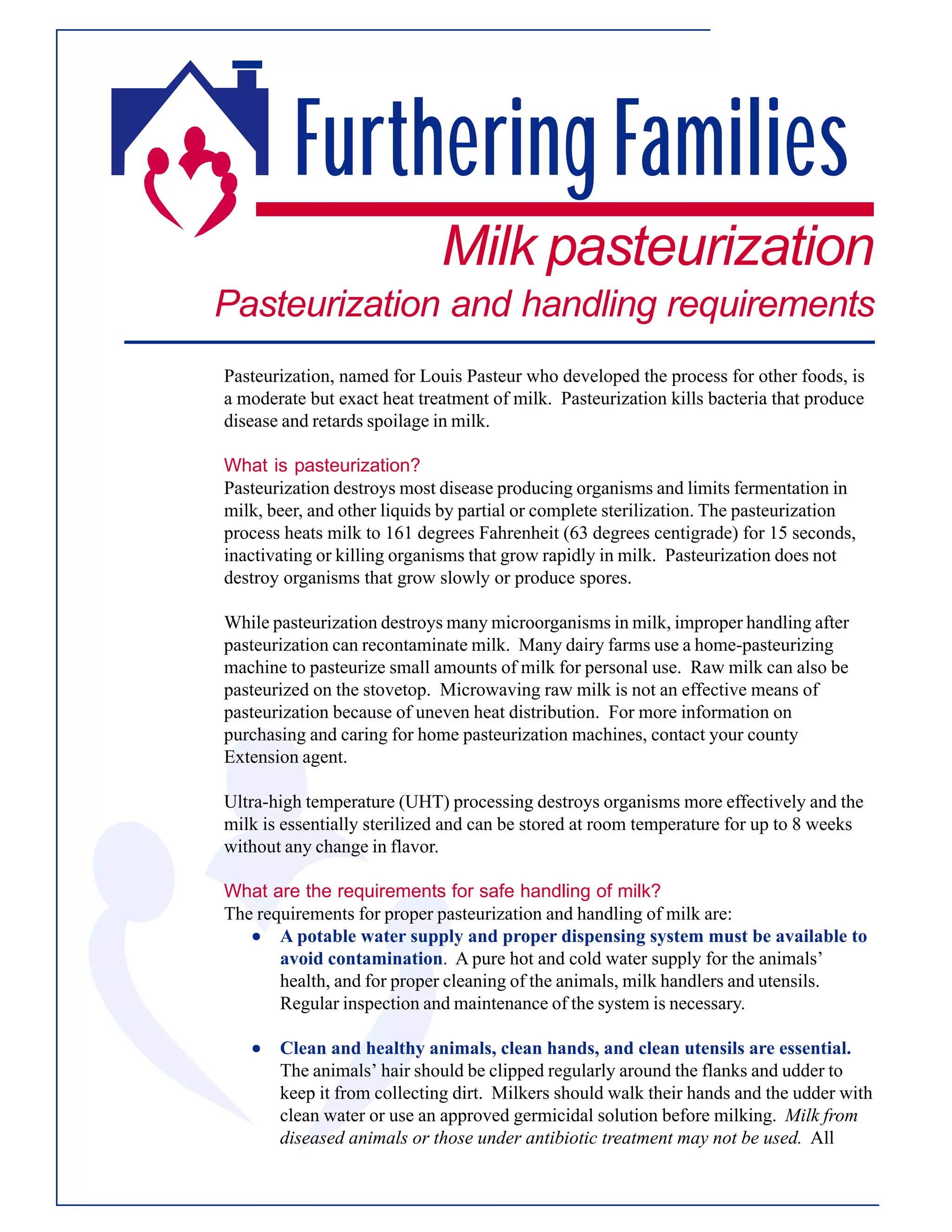 Milk pasturization | PDF