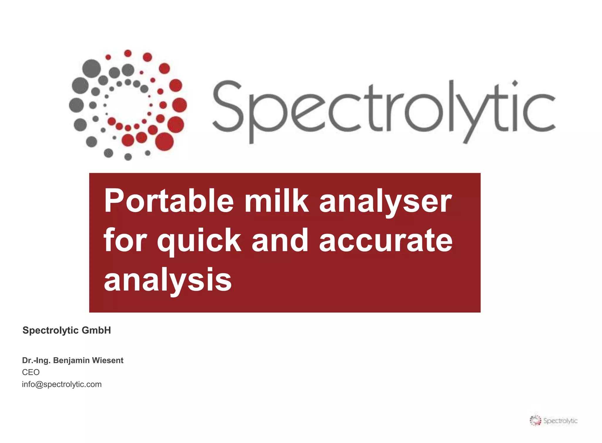 Milk Analysis Spectrolytic | PPT