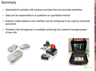 Milk Analysis Spectrolytic | PPT