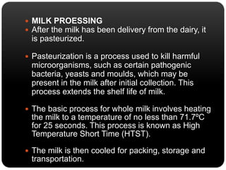 Milk processing | PPTX