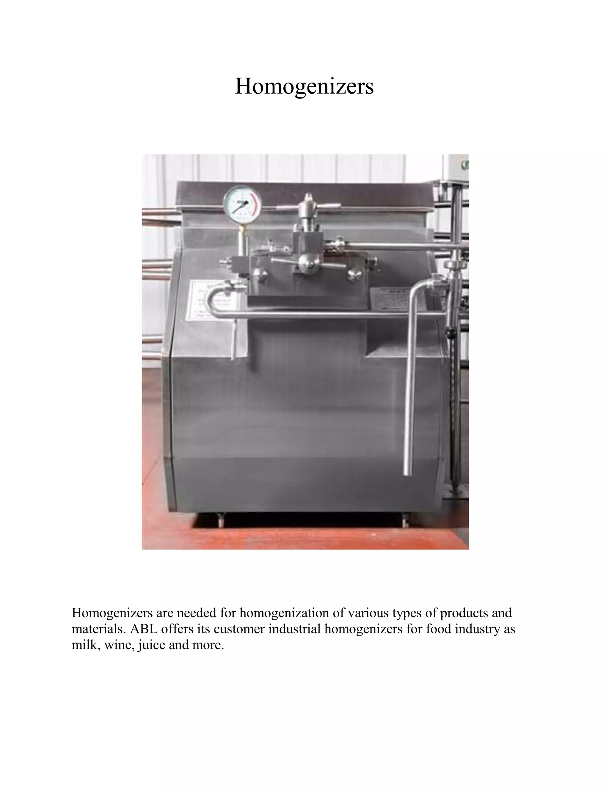 Milk processing equipment | PDF