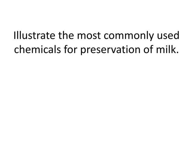 milk processing question - 1 - dairy chemistry | PPT