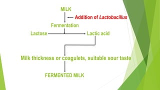 Presentation topic - Milk product , Bsc part three | PPTX