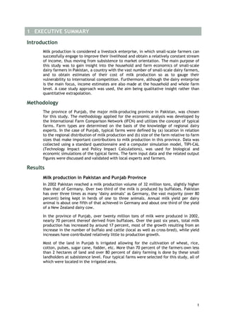 Milk Production In Pakistan | PDF