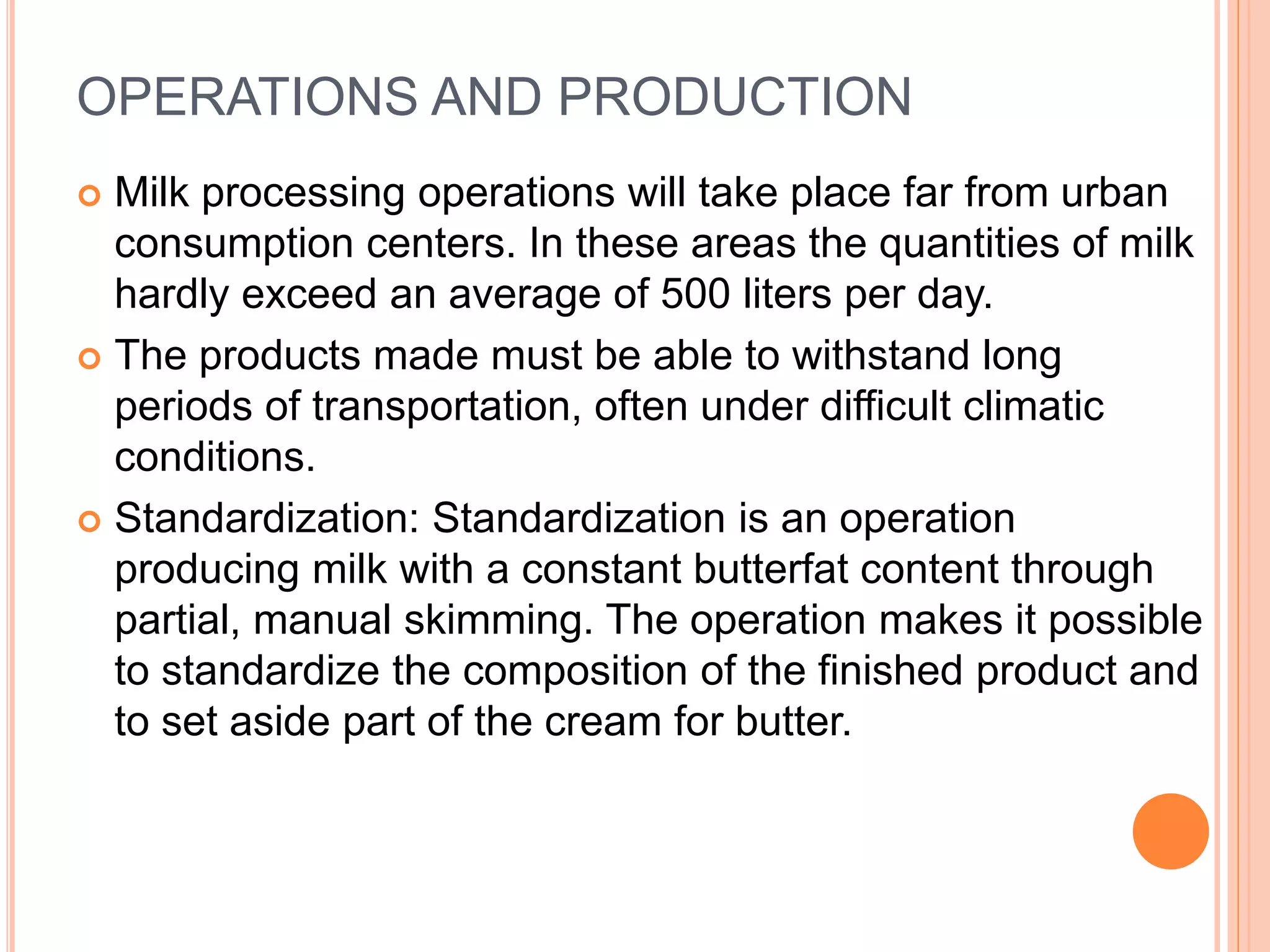 Milk processing plant | PPTX