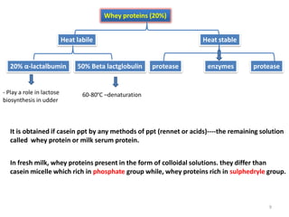 Milk protein casein, whey protein. | PDF