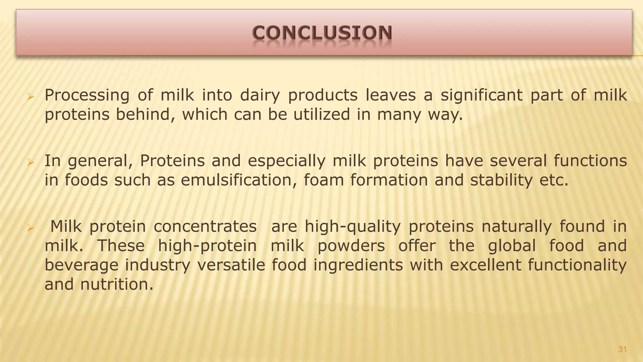Milk Protein ppt | PPTX