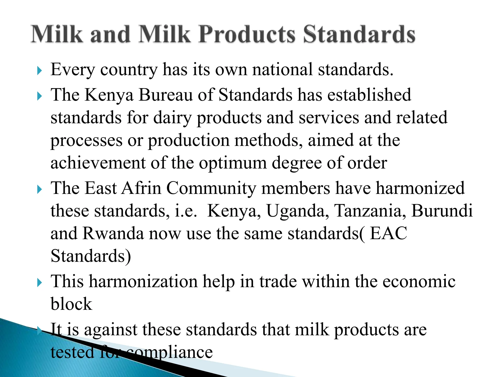 MILK QUALITY ASSURANCE AND PRODUCTS STANDARDS- KIRUI.pptx