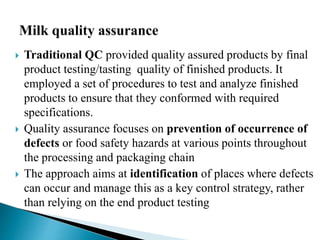 MILK QUALITY ASSURANCE AND PRODUCTS STANDARDS- KIRUI.pptx | Agriculture ...