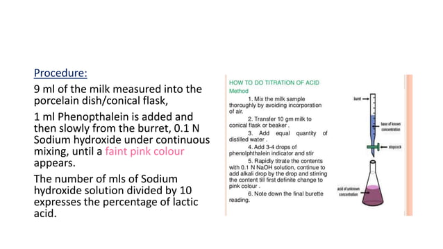 Milk quality test | PPTX | Chemistry | Science