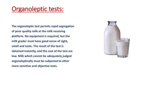Milk quality test | PPTX | Chemistry | Science