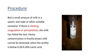 Milk quality test | PPTX