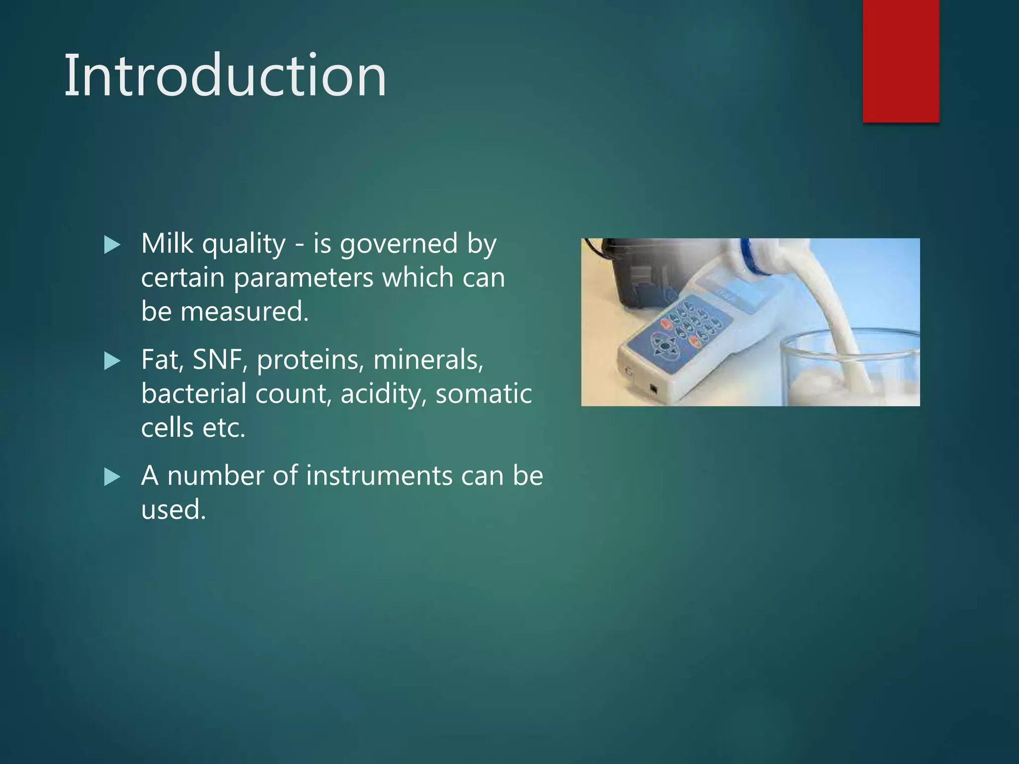 Milk Quality Testing Equipment Pptx