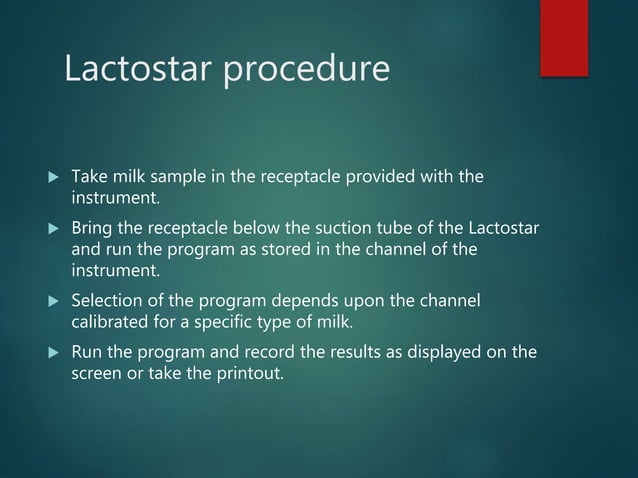Milk Quality Testing Equipment Pptx
