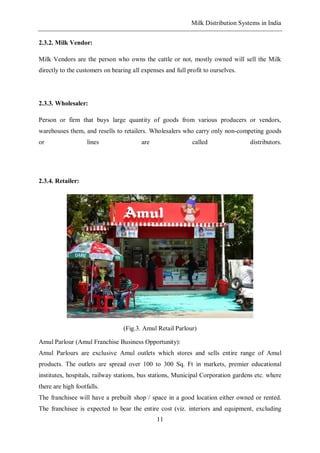 Milk distribution system- as an Infrastructure in India | PDF