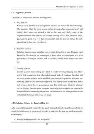 Milk distribution system- as an Infrastructure in India | PDF