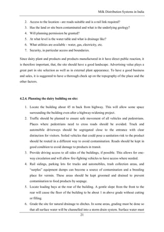 Milk distribution system- as an Infrastructure in India | PDF