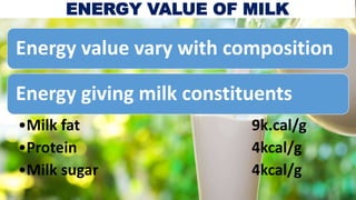 Milk secretion - Its compostion - Nutritional properties and ...
